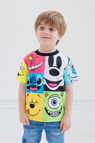 Disney D100 Stitch Mickey Mouse Winnie The Pooh Toddler Boys T-Shirt Multicolor 2T