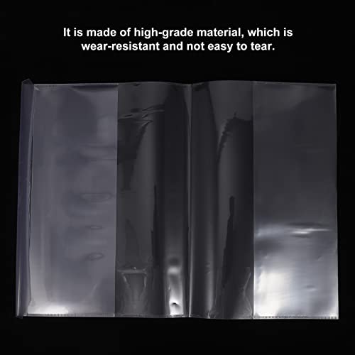POPETPOP Clear Book Covers - 10pcs Book Protector Cover Plastic Book Sleeves Book Case Transparent Book Cover Textbook Cover for School Books