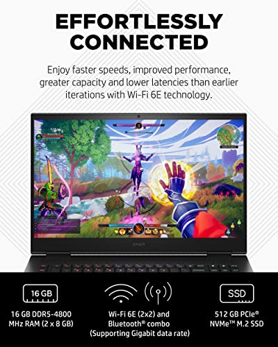 HP OMEN 17-inch Laptop, Intel Core i7-12700H, NVIDIA GeForce RTX 3060, 16 GB RAM, 512 GB SSD, Windows 11 Home (17-ck1010nr, Shadow Black Aluminum)