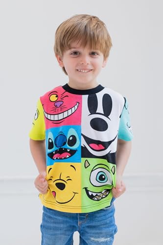 Disney D100 Stitch Mickey Mouse Winnie The Pooh Toddler Boys T-Shirt Multicolor 2T
