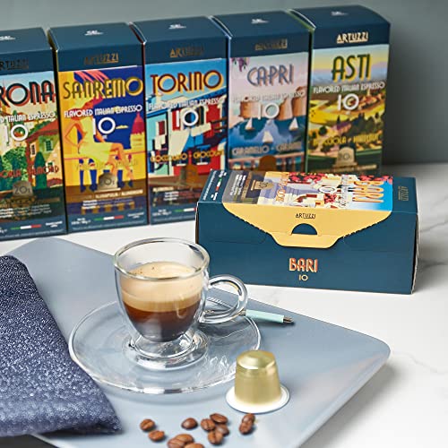 Artuzzi 120ct Flavored Espresso Pods for Nespresso Original Machines | Caramel Chocolate Vanilla Cookie Almond Hazelnut I Italian Coffee Capsules Aluminum & Recyclable