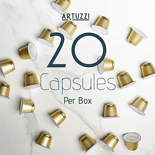 Artuzzi 120ct Flavored Espresso Pods for Nespresso Original Machines | Caramel Chocolate Vanilla Cookie Almond Hazelnut I Italian Coffee Capsules Aluminum & Recyclable