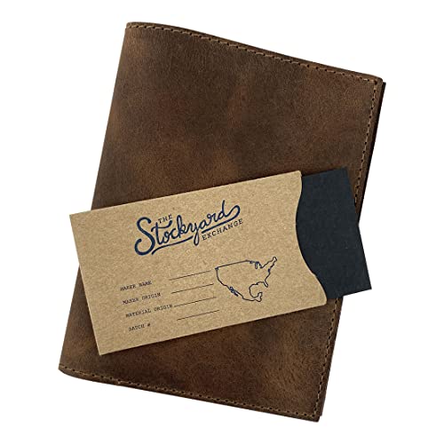 Hide & Drink, Double Passport Organizer with Card Slots, Bifold Passport Case, Rustic Card Holder, Travel Accessory, Full Grain Leather, Handmade, Bourbon Brown