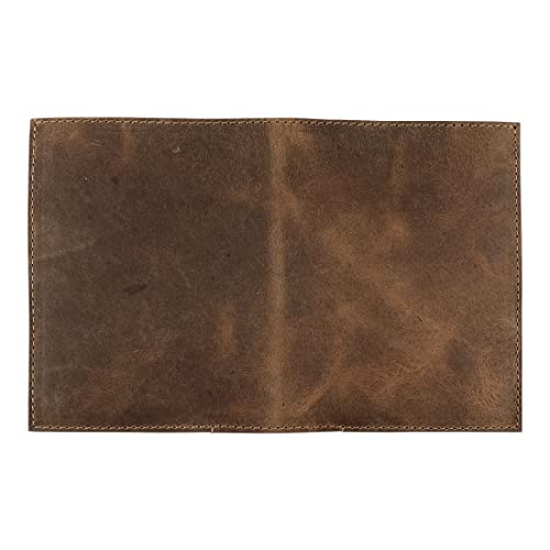 Hide & Drink, Double Passport Organizer with Card Slots, Bifold Passport Case, Rustic Card Holder, Travel Accessory, Full Grain Leather, Handmade, Bourbon Brown