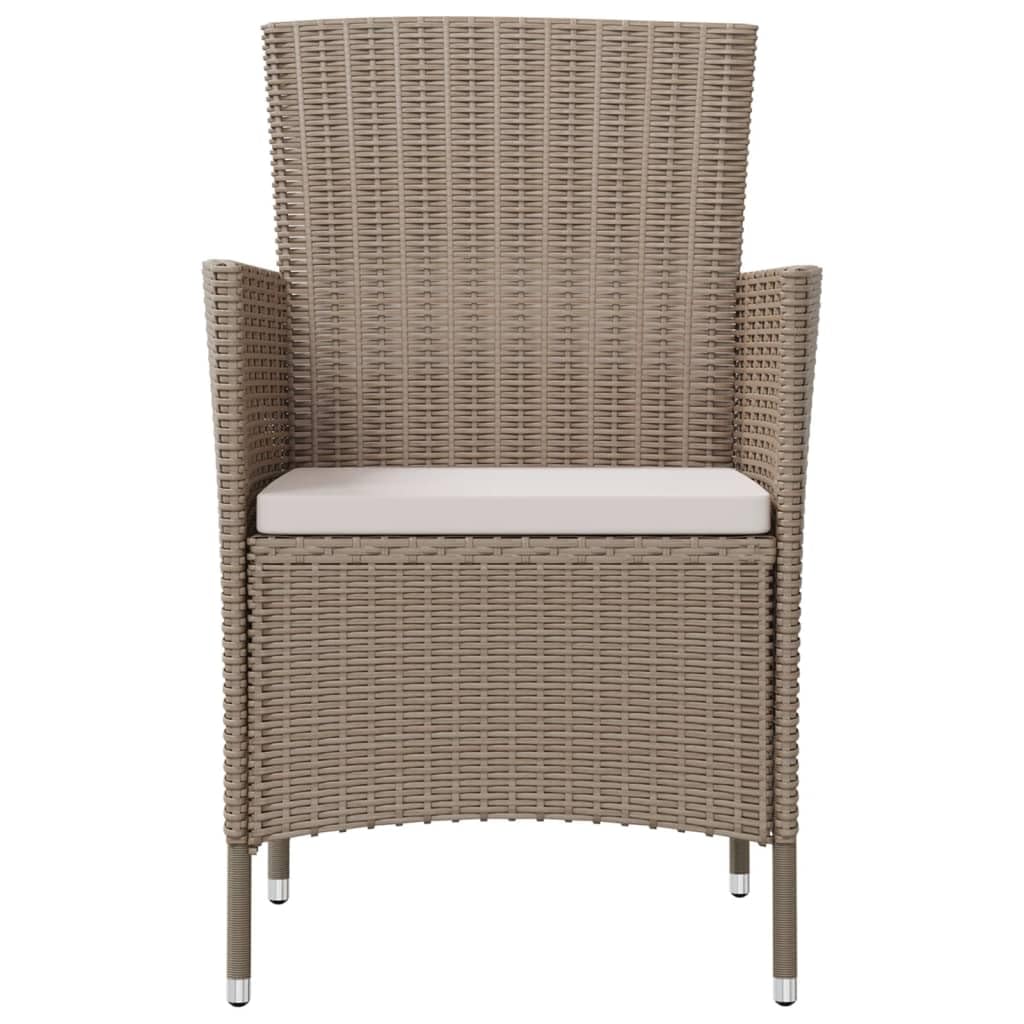 WHOPBXGAD Patio Chairs Deck Chairs Set of 2,Adirondack Rocking Chair,Designed for Sports, Backyard, Cabana, Deck, Patio, Beach, picnics,with Cushions 2 pcs Poly Rattan Beige