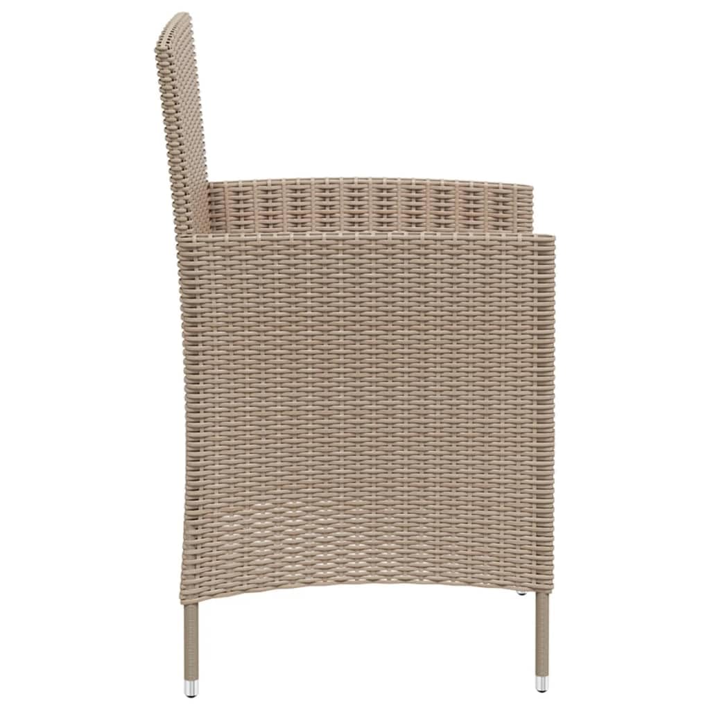 WHOPBXGAD Patio Chairs Deck Chairs Set of 2,Adirondack Rocking Chair,Designed for Sports, Backyard, Cabana, Deck, Patio, Beach, picnics,with Cushions 2 pcs Poly Rattan Beige