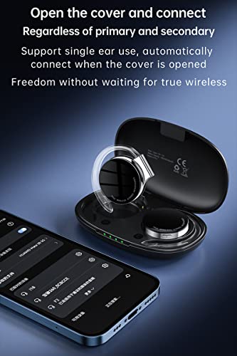 True Wireless Earbuds, Over-Ear Bluetooth 5.2 Earphones with Microphones,Deep Bass, IPX5 Waterproof HiFi Stereo Headsets Sport Ear Hook LED Display Wireless Ear Buds for Gym,Running,Workout (White)