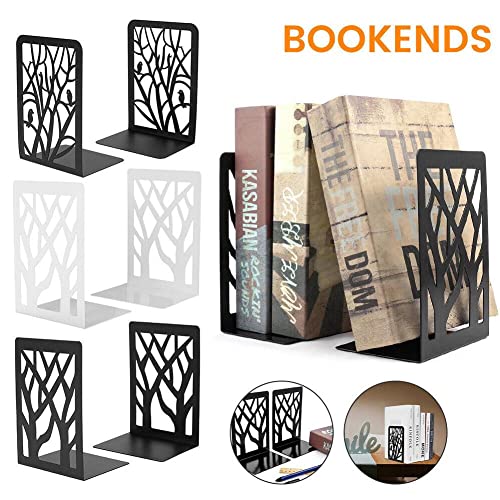 2pcs Metal Bookend Bracket Universal Hollow Forest Animal Shaped Book Office Shelf Book Support Stop Holder Stand Book
