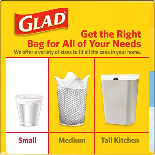 Glad OdorShield Small Trash Bags, Febreze Fresh Clean, 4 Gal, 26 Ct (Package May Vary)