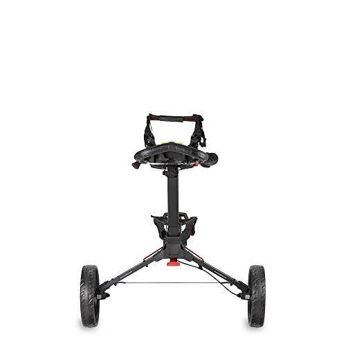 Bag Boy Compact 3 Golf Push Cart, Easy Three-Step Open & Close, Scorecard Console, Beverage Holder, Mobile Device Holder, Handle Mounted Parking Brake