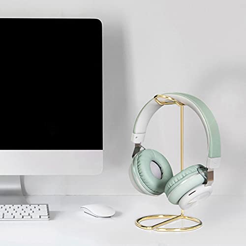 WANGFUFU Metal Gaming Headphone Stand Desktop Headset Hanger Base for All Headphones Size Desktop PC Game Earphone Accessories Headset Holder for Desk Metal Rose Gold