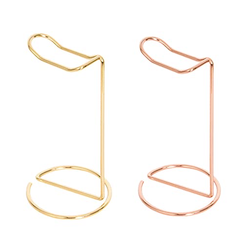 WANGFUFU Metal Gaming Headphone Stand Desktop Headset Hanger Base for All Headphones Size Desktop PC Game Earphone Accessories Headset Holder for Desk Metal Rose Gold