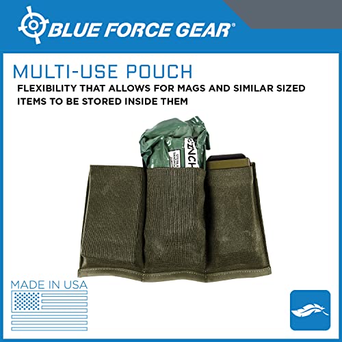 Blue Force Gear MOLLE Mag Pouches, Single Magazine Pouch, Airsoft Magazines Small Pouches - 3.5 x 5.5 x .13 Inches (Ranger Green)