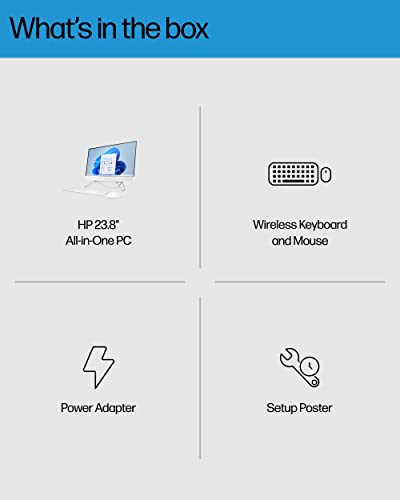 HP All-in-One Bundle PC, 23.8" Full HDMicro-Edge Touchscreen Display, 12thGeneration Intel® Core™ i7Processor, Intel® Iris® Xe Graphics, 16 GBSDRAM, 512 GB SSD,Windows11 HomeOS, Wi-Fi(24-CB1180, 2022)