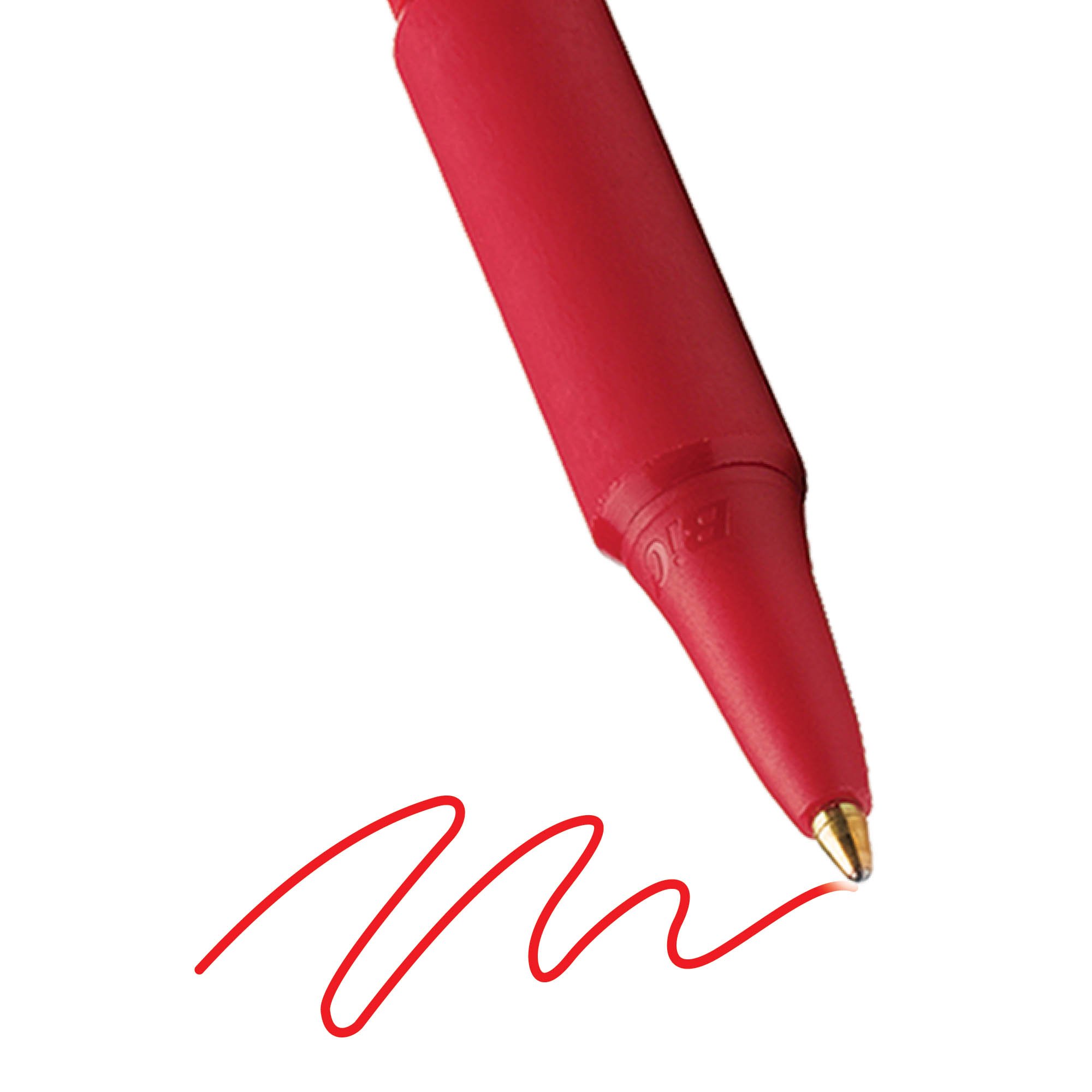 BIC 8373991 Soft Feel Ball Pen, Red, Medium Point, 12-Count