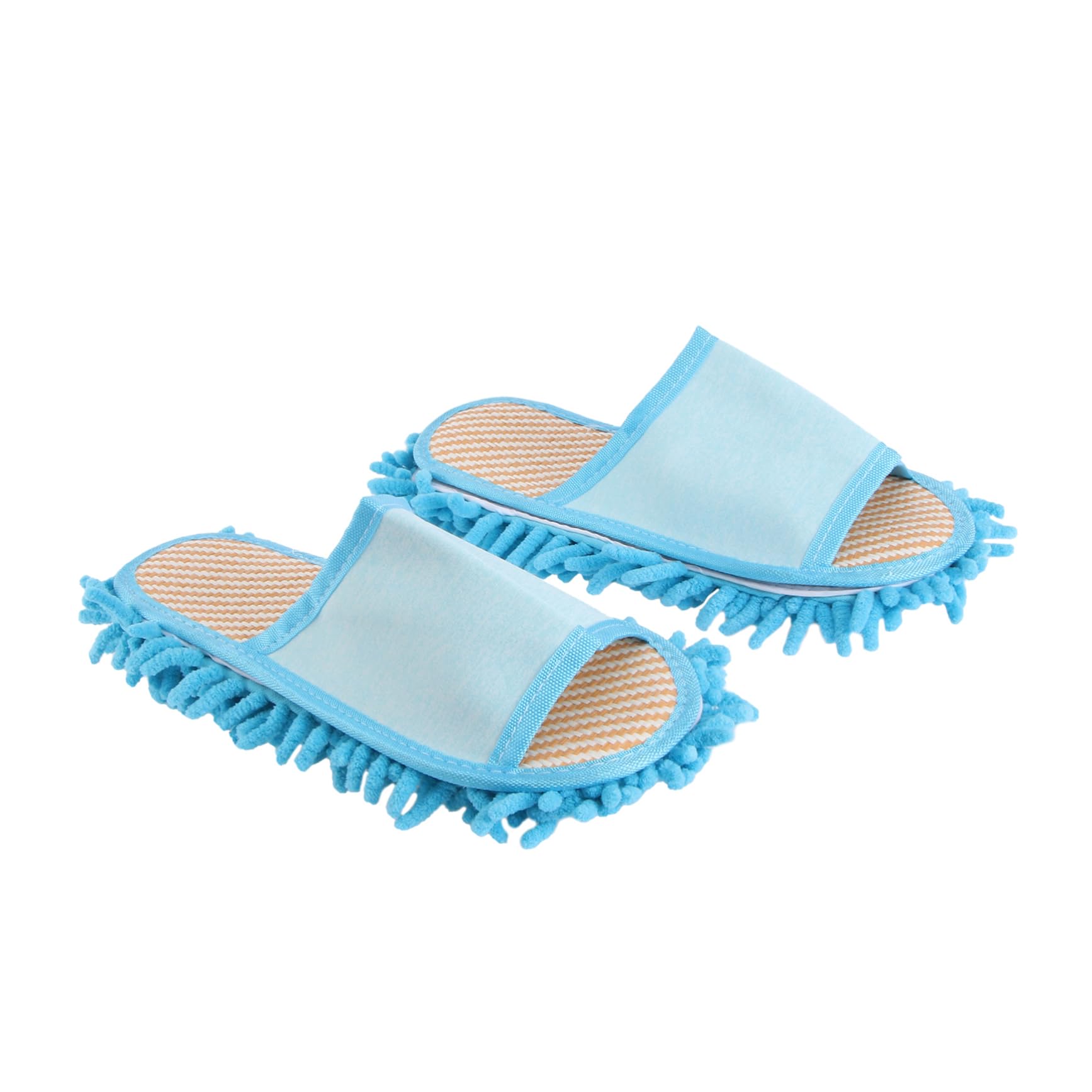 HEALLILY 1 Pair Slippers Floor Cleaner Mop Shoe Covers for Indoors Floor Mops Slipper Boots for Women Mop Socks for Floor Cleaning Universal Straw Mat Dust Collector Miss Rattan Mat Straw
