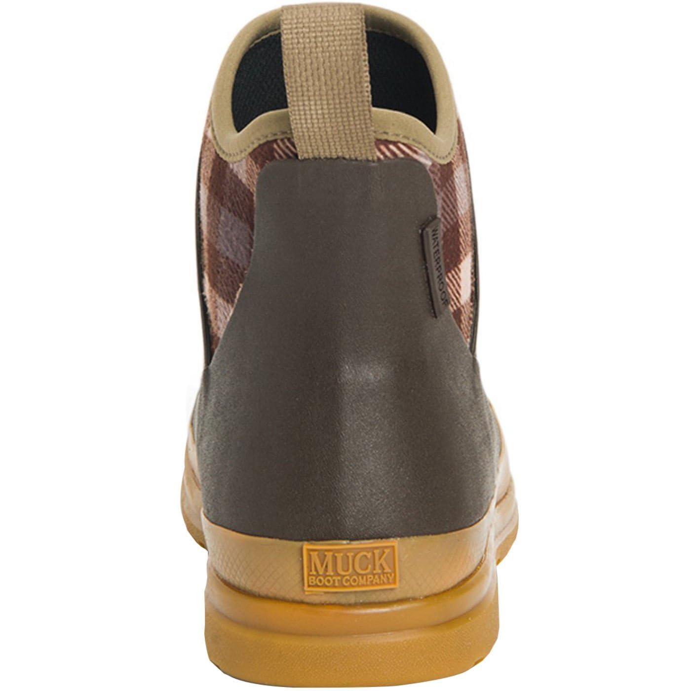 MUCK BOOT The Original COMPANY Women's Originals Ankle, Brown/Plaid/Gum, 5