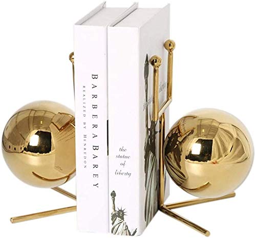 Bookend Supports HeavyDuty ， Bookends 1 Pair of Heavy-Duty Stainless Steel Art Desktop Design Decorative bookends for Home Office