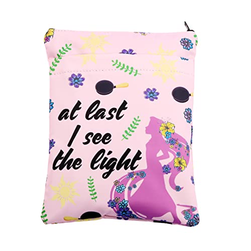Gzrlyf at Last I See The Light Book Sleeve Princess Pencil Book Pouch Inspirational Quotes Book Sleeve Movie Inspired Gift (Book Sleeve)