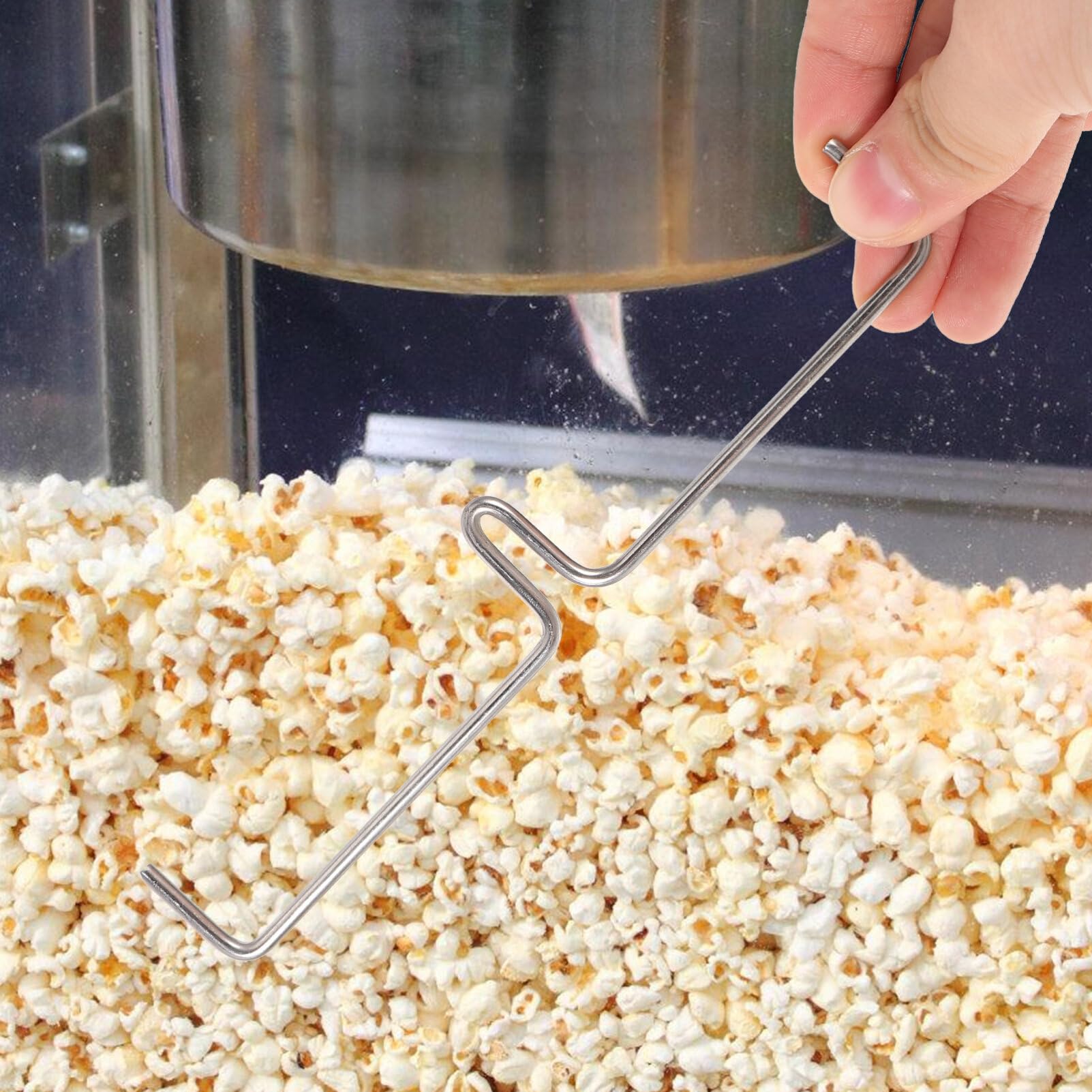 OSALADI Popcorn Machine Mixer Rod Replacement - Popcorn Maker Machine Accessory - Silver Iron Material - 6.1 Inches