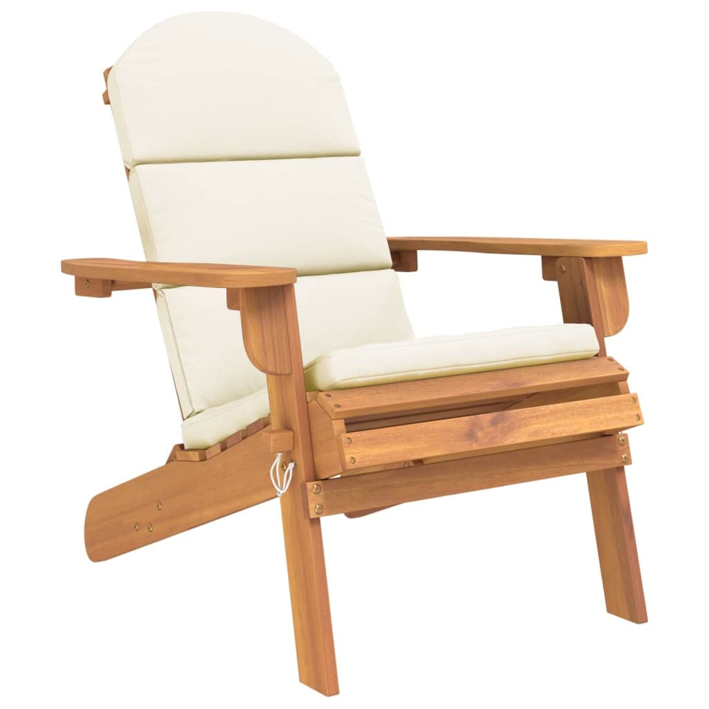 Gecheer Adirondack Patio Chair with Cushions Solid Wood Acacia 1102512A