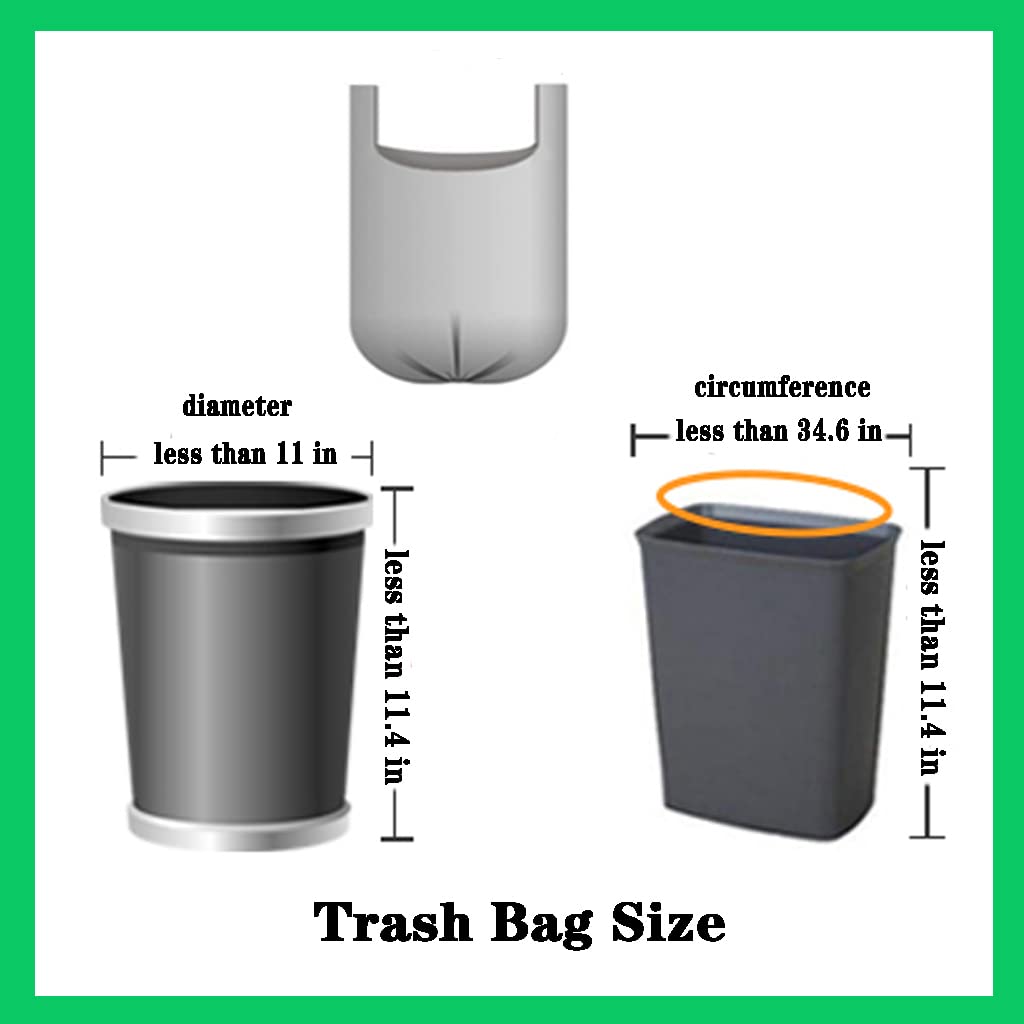 4 Gallon Trash Bag,Thicken Value Small Colorful Trash Bags with Handle,200 Counts Small Garbage Bags Wastebasket Trash Can for Bathroom Bedroom Office Kitchen
