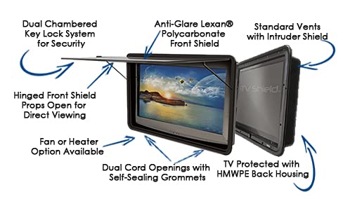 The TV Shield 19-29" Anti-Glare Outdoor TV Enclosure, (2nd Generation), Fits 19-29" Television