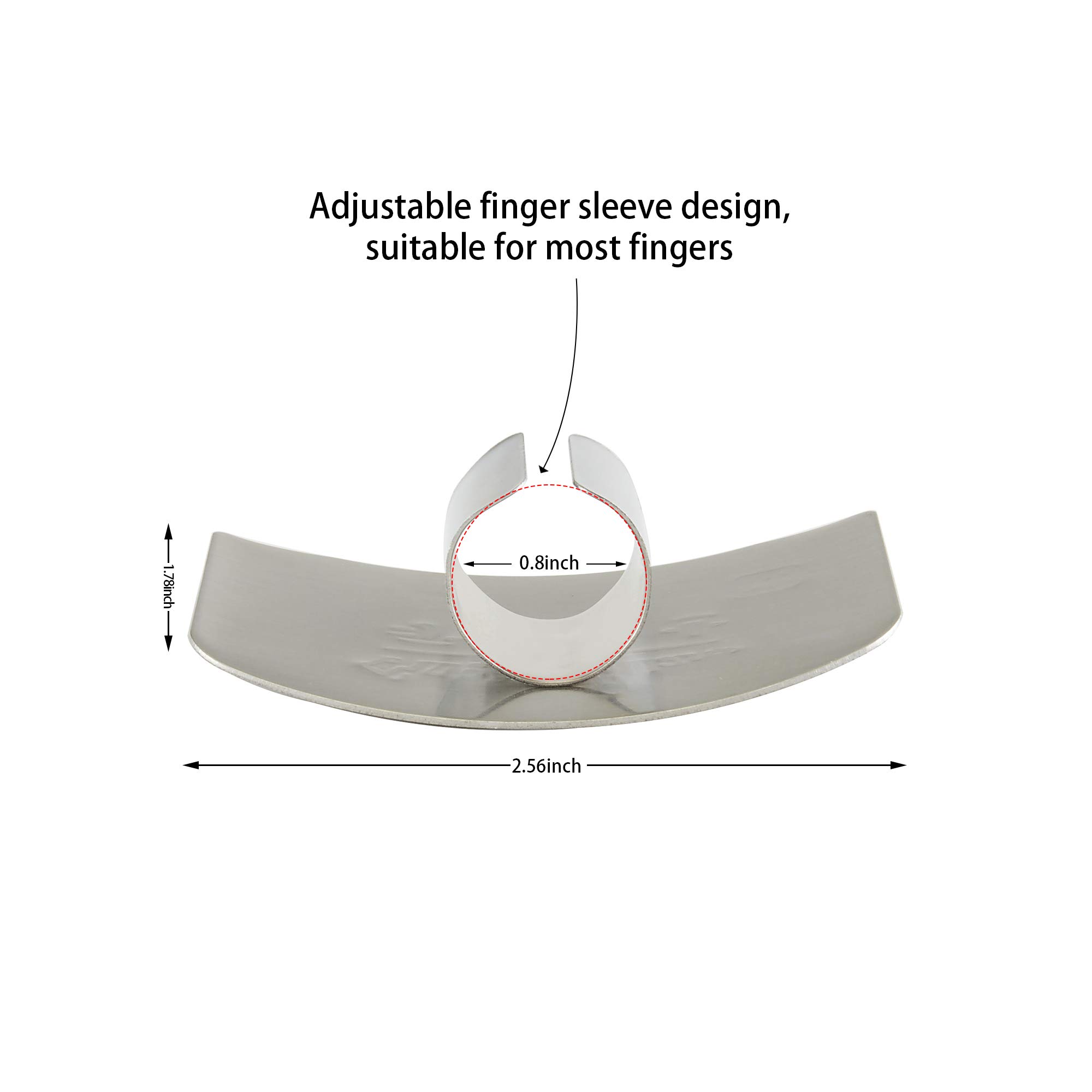 2 Packs Stainless Steel Finger Guards ,Cutting Knife Cutting Protector ,Kitchen Tool Guard Finger Protector For Slicing and Chopping