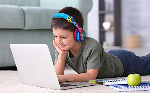 eKids Blues Clues Kids Bluetooth Headphones, Wireless Headphones with Microphone Includes Aux Cord, Volume Reduced Kids Foldable Headphones for School, Home, or Travel