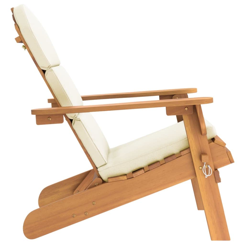 Gecheer Adirondack Patio Chair with Cushions Solid Wood Acacia 1102512A