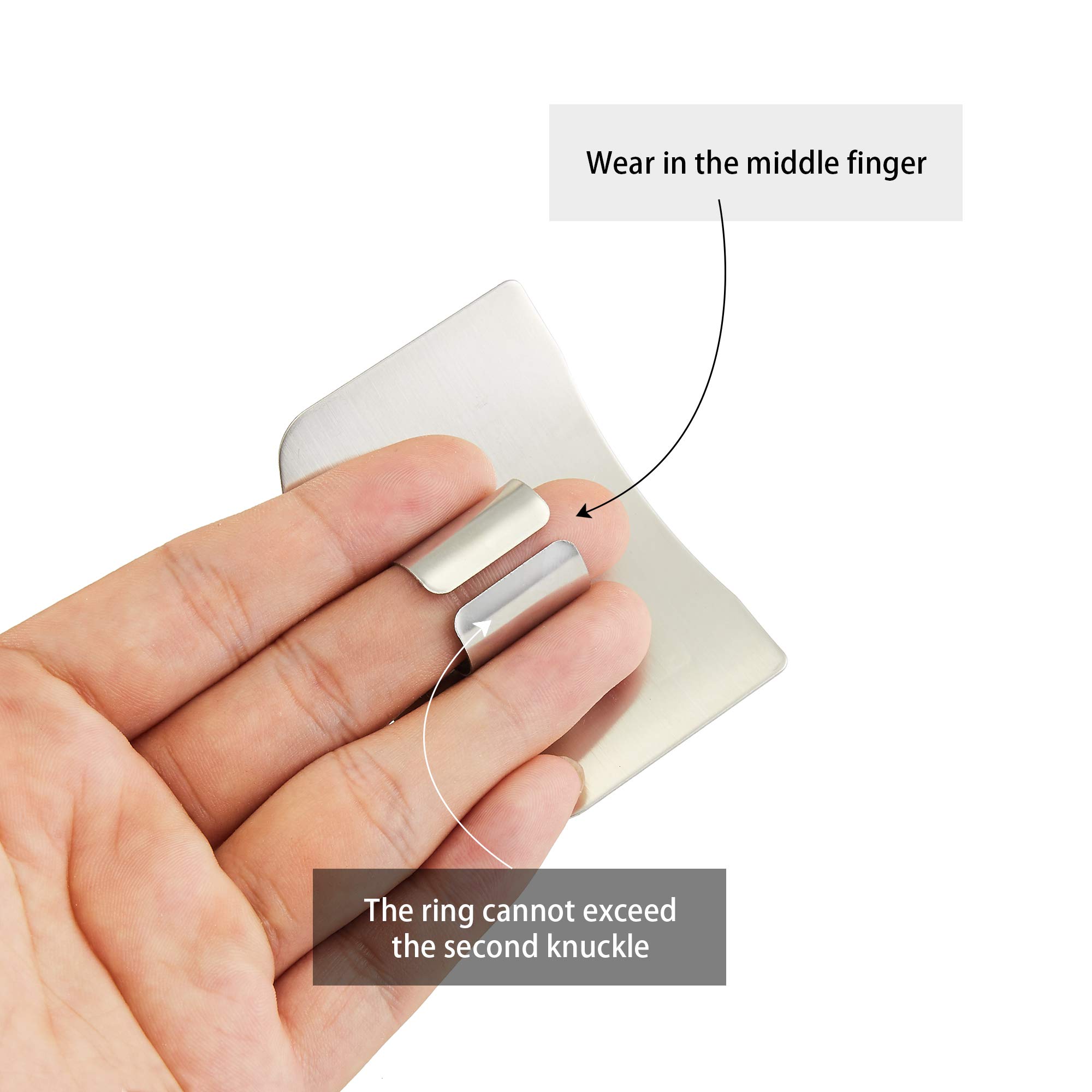 2 Packs Stainless Steel Finger Guards ,Cutting Knife Cutting Protector ,Kitchen Tool Guard Finger Protector For Slicing and Chopping