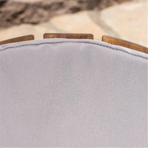 Noble House Malibu Wood Adirondack Chair with Cushion (Set of 2) Natural/Gray