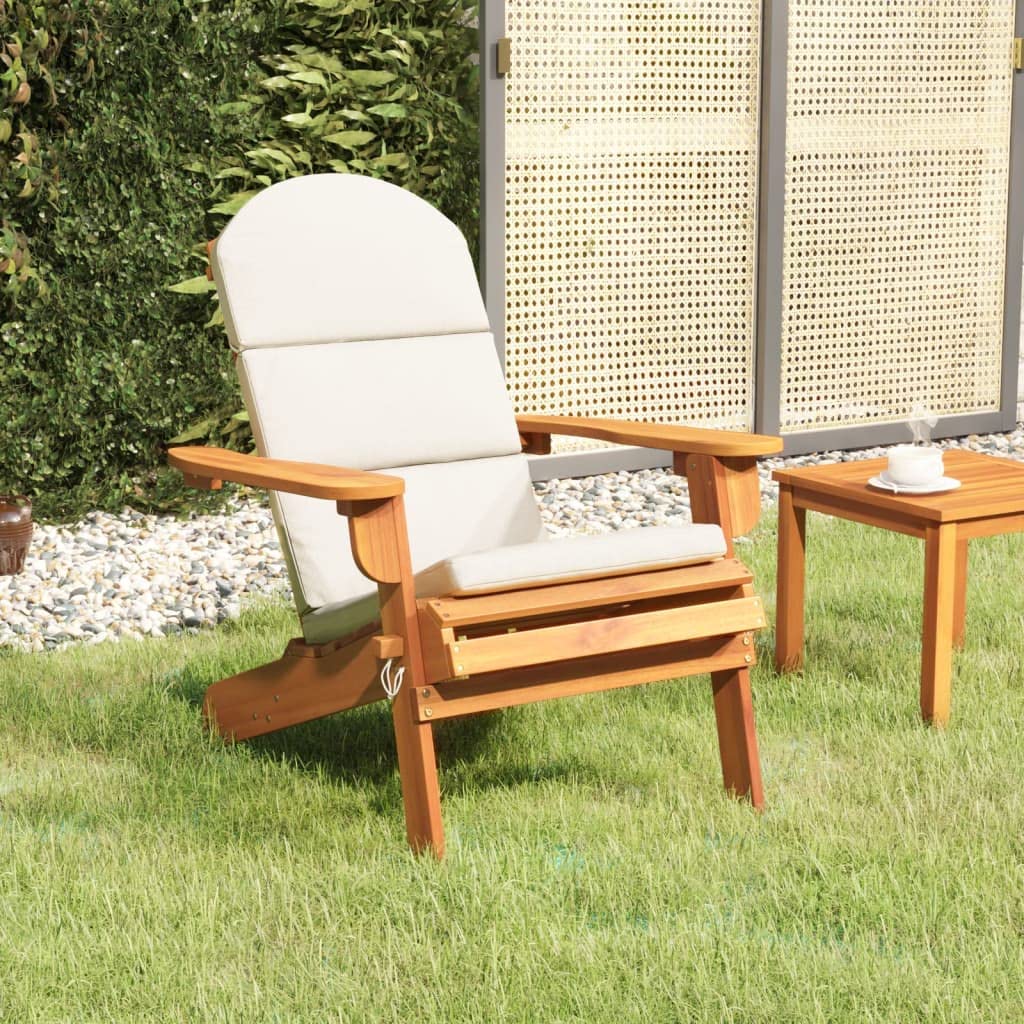 Gecheer Adirondack Patio Chair with Cushions Solid Wood Acacia 1102512A