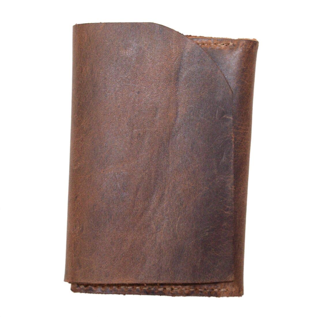 Hide & Drink, Leather Cash & Card Holder/Wallet/Flat Bills/Organizer/Stylish/Minimalist, Handmade Includes 101 Year Warranty :: Bourbon Brown