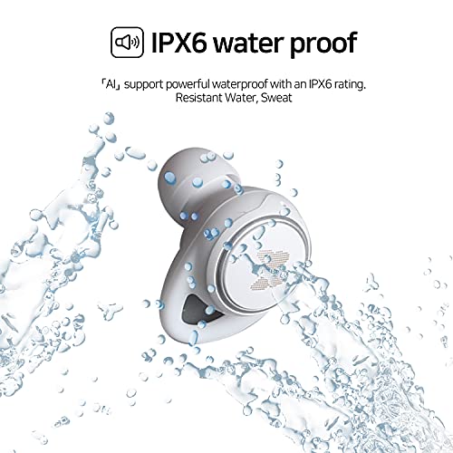 Summonerbuds AI Black (Gray Silicon Case) Bluetooth 5.0 True Wireless Earbuds IPX6 Waterproof, in-Ear Earphones with Microphone