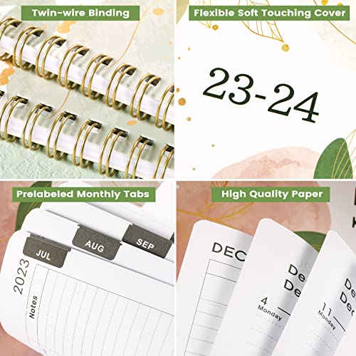 Planner 2023-2024 - July 2023 - June 2024, Academic Planner 2023-2024, 8" x 10" Weekly and Monthly Planner 2023-2024, Flexible Cover, Twin-wire Binding - Schedule Your Daily Work Well