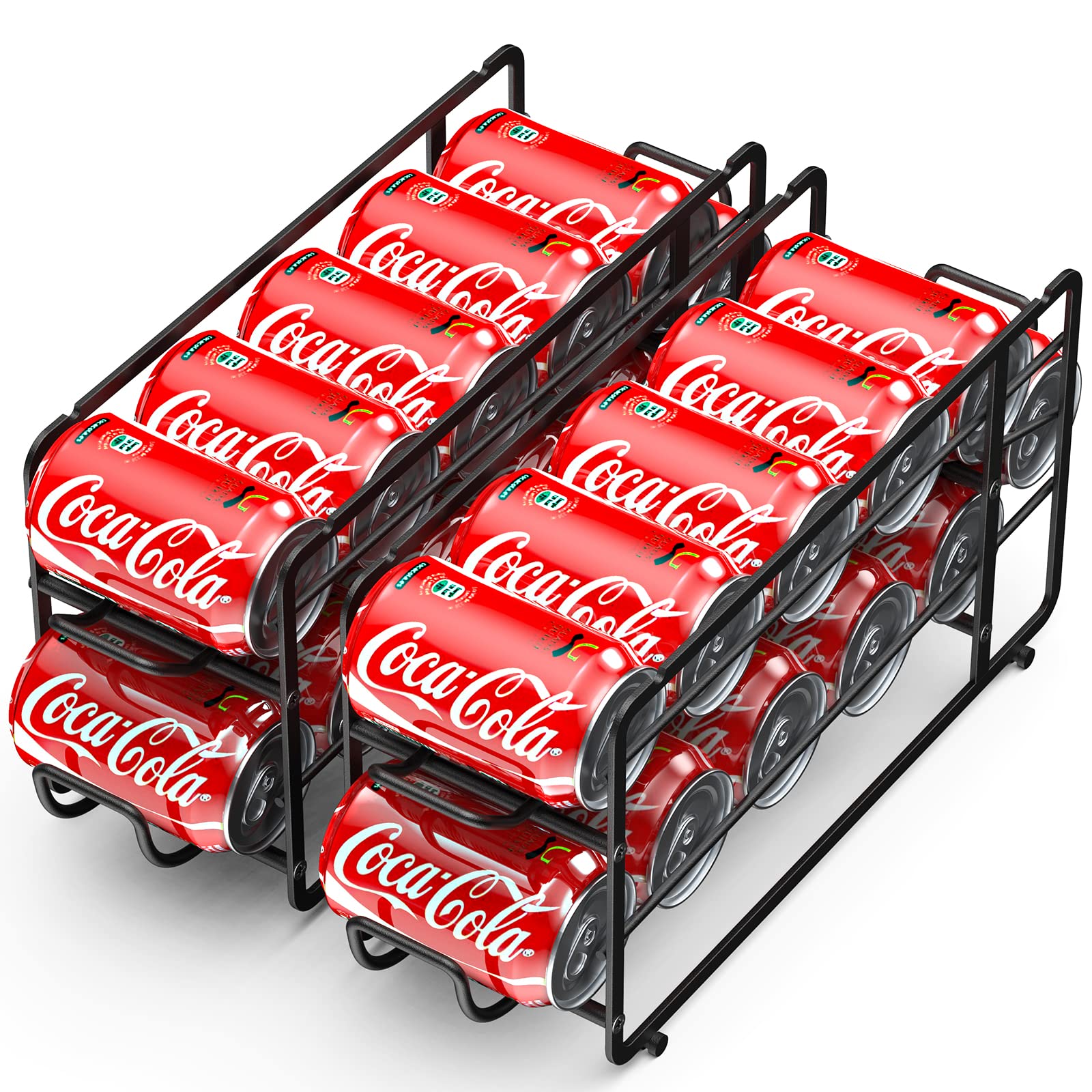 CANYAVE Can Orgaziner for Pantry, Can Organizer Can Storage Dispenser Rack for Pantry, Cabinet, Kitchen 3-Tier (Black)