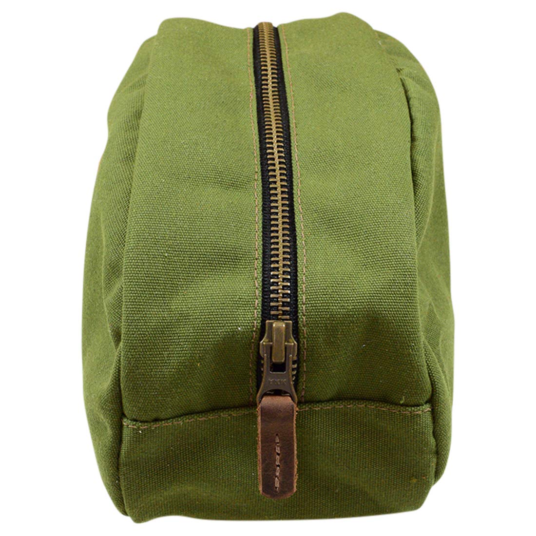 Hide & Drink, Water Resistant Canvas Toiletry Bag, Organizer, Travel Dopp, Home & Office Accessories, Handmade :: Olive
