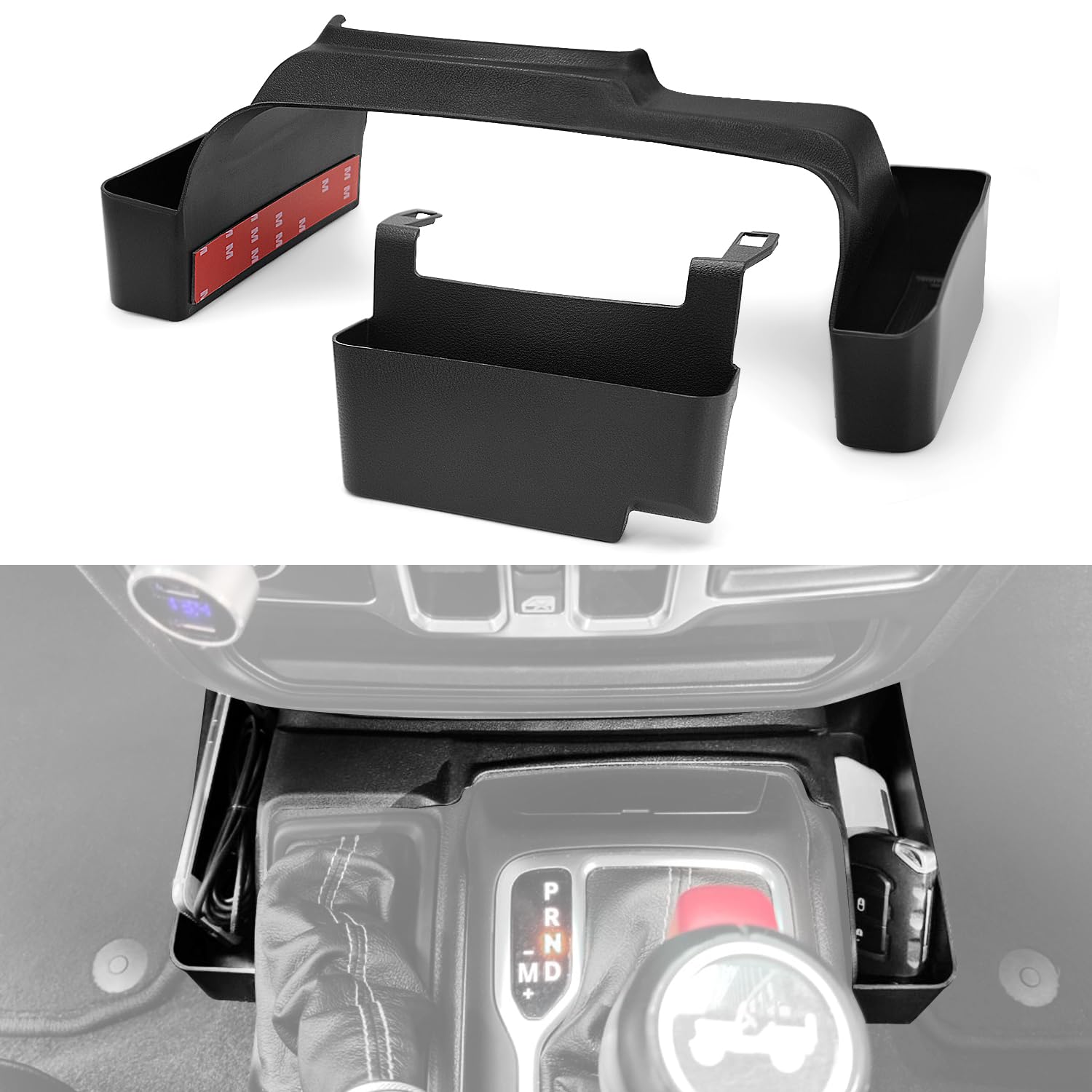 Storage for Jeep Wrangler Accessories: Center Console Shifter Storage Box Tray for Jeep Wrangler JL JLU 2018 2019 2020 2021 2022 2023 & Jeep Gladiator Accessories JT,Storage for Jeep (Not for JK/JKU)