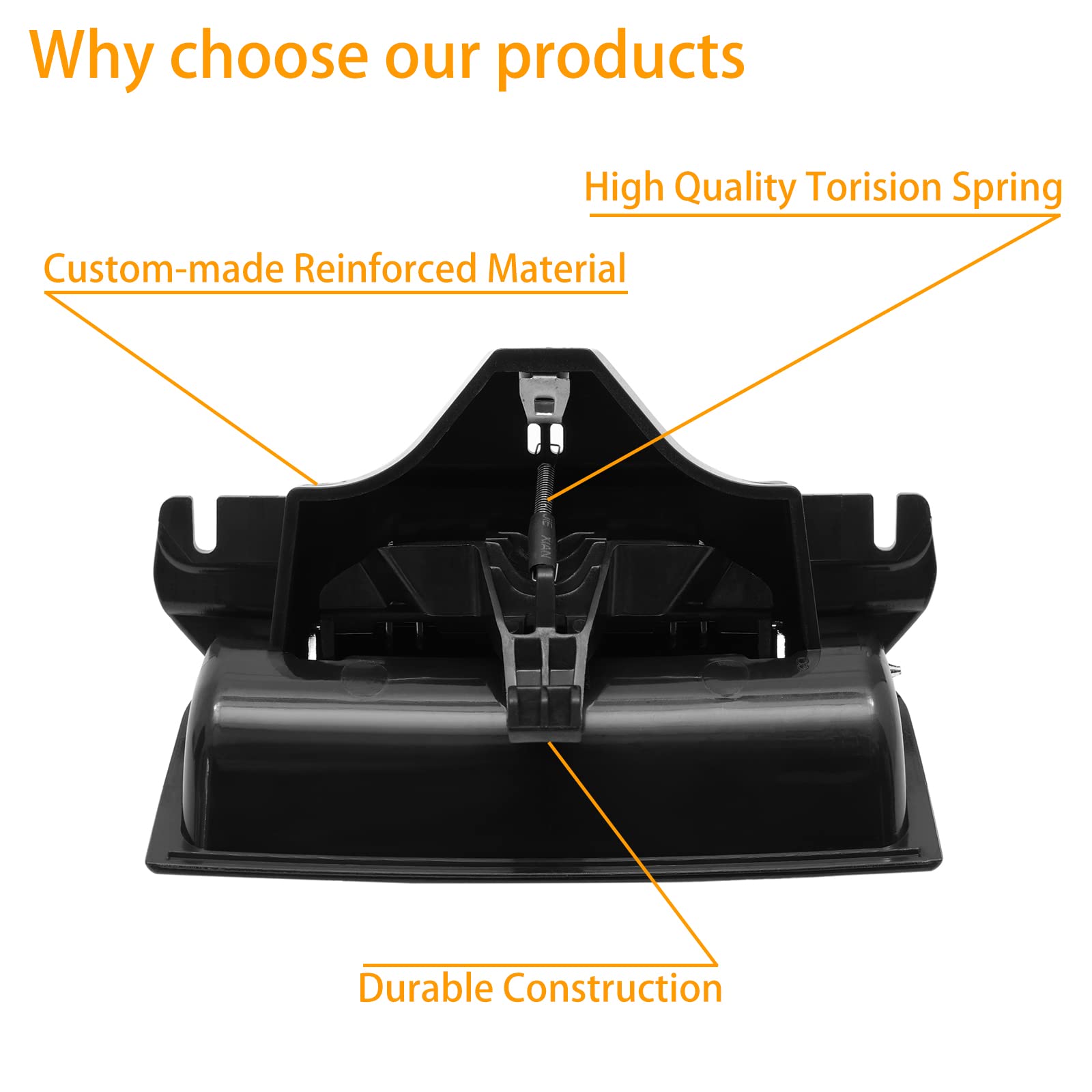 Gledewen Center Console Latch, Compatible with 2014-2020 Chevy Silverado Suburban Tahoe, GMC Yukon Sierra 1500 2500 3500, Plate Armrest Lid Lock | Replace# 22792217 22861304 Center Console Cover Lock