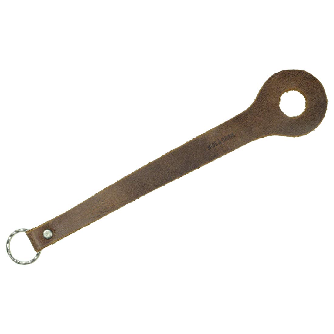 Hide & Drink, Leather Belt Key Holder, Hook for Bags, Keychain Organizer, Accessories, Handmade, Bourbon Brown