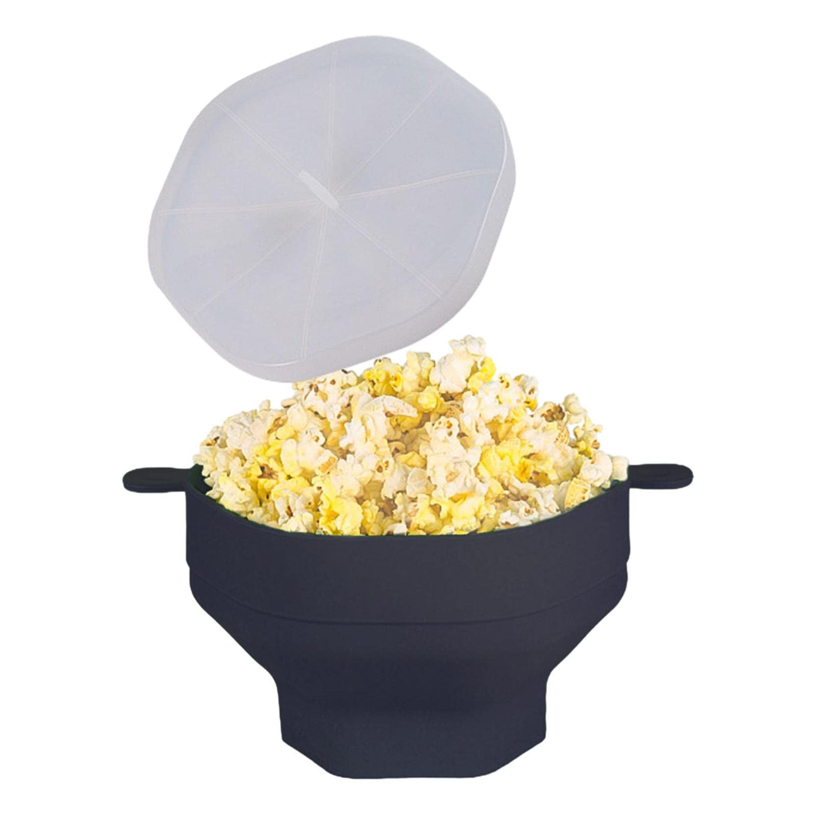 Popcorn Bowl, Large Microwave Popcorn Maker, Creative Microwave Heating Bowl, Collapsible Bowl, Silicone Seasoning Bowl, Popcorn Bowl Set for Kitchen, Family, Kids, Movie Night