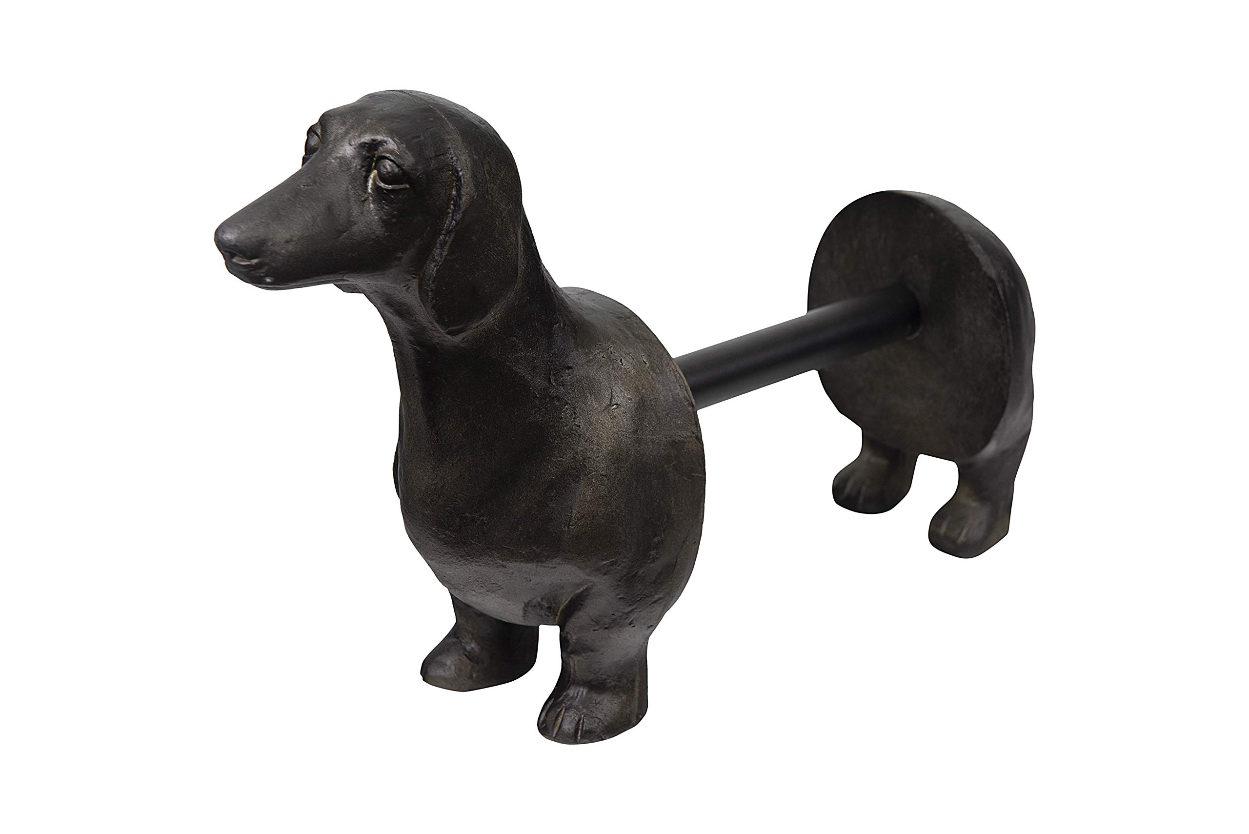 Creative Co-Op Dachshund Dog Paper Towel Holder Entertaining Tools, Bronze