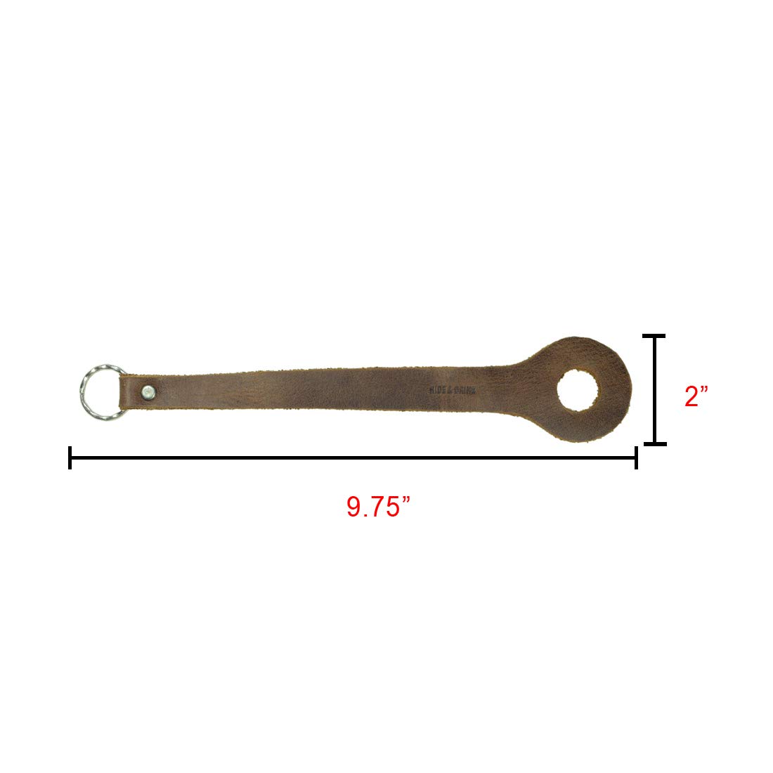 Hide & Drink, Leather Belt Key Holder, Hook for Bags, Keychain Organizer, Accessories, Handmade, Bourbon Brown