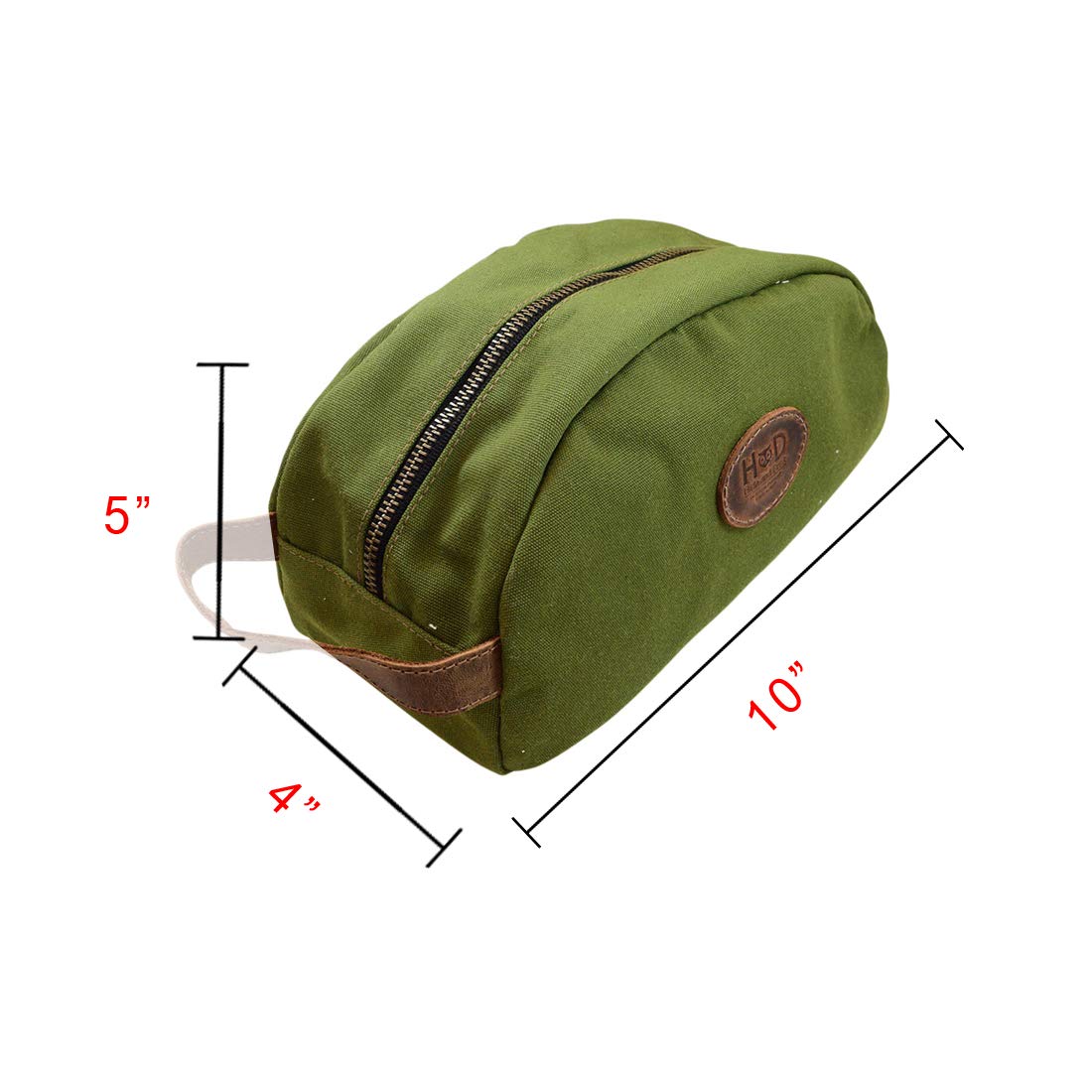 Hide & Drink, Water Resistant Canvas Toiletry Bag, Organizer, Travel Dopp, Home & Office Accessories, Handmade :: Olive