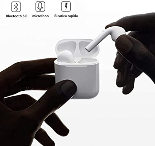 Wireless Earbuds Bluetooth Headphones 48Hrs Battery Life with Wireless Charging Case, IPX7 Waterproof Semi-in-Ear Earphones Clear Call Power Display Built-in Mic Stereo Headset for iPhone/Android