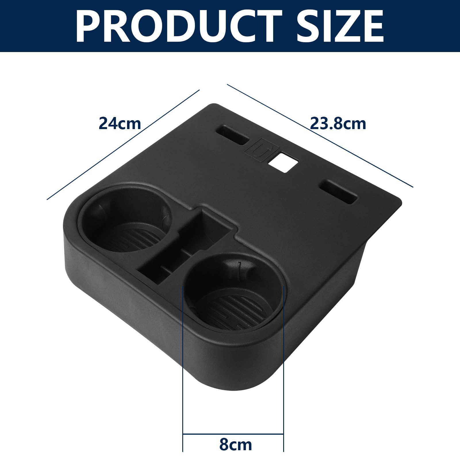Front Center Console Cup Holder HC3Z-2813562-AB Compatible for Ford F150 2015-2020,F250 F350 F450 Super Duty 2017-2022 Truck Cup Holder Front Seat