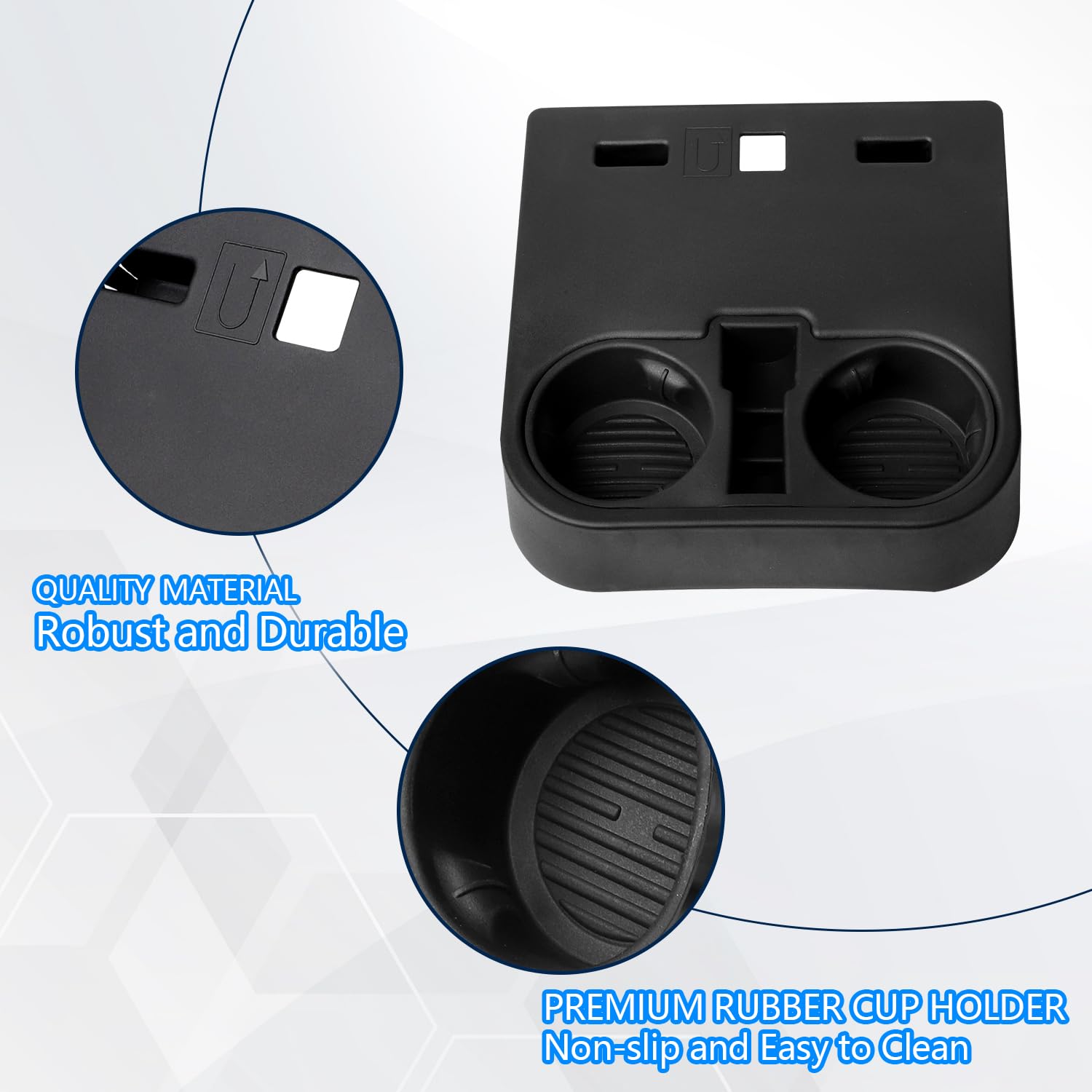 Front Center Console Cup Holder HC3Z-2813562-AB Compatible for Ford F150 2015-2020,F250 F350 F450 Super Duty 2017-2022 Truck Cup Holder Front Seat