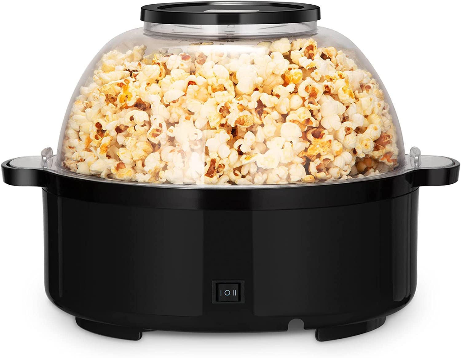 ACONEE Popcorn Maker Electric Hot-oil Popcorn Machine, 16 Cups Popcorn Maker with Nonstick Plate, Stirring Rod, 4Qts Large Lid for Reversible Serving Bowl, 2 Measuring Spoons & Cool Touch Handle