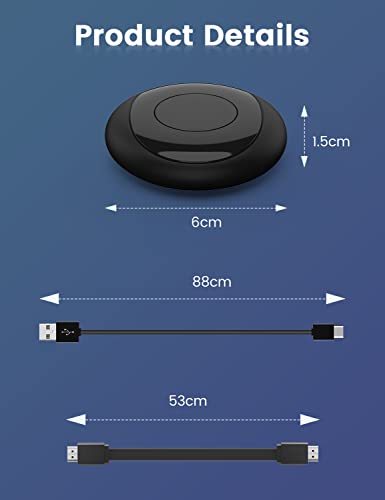 OSDTKRU Wireless HDMI Display Dongle Adapter 4K,Streaming Media Video/Audio/File HDMI Wireless Extender ,No Delay, Streaming Video/Audio from Laptop, PC, Smartphone to HDTV Projector